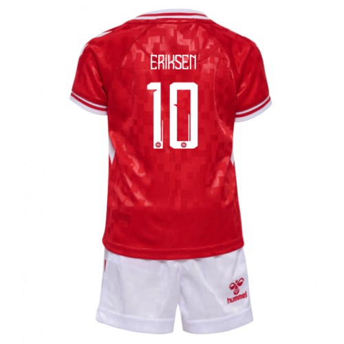 Denmark Christian Eriksen #10 Replica Home Minikit Euro 2024 Short ...