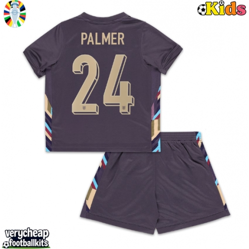 England Cole Palmer #24 Replica Away Minikit Euro 2024 Short Sleeve ...