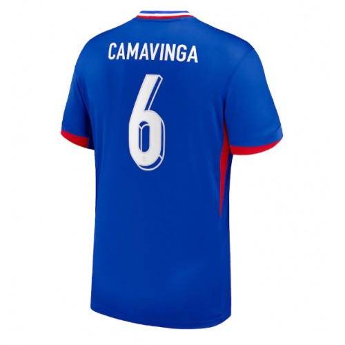 France Eduardo Camavinga #6 Replica Home Shirt Euro 2024 Short Sleeve ...