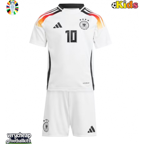 Germany Jamal Musiala #10 Replica Home Minikit Euro 2024 Short Sleeve ...